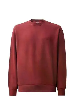 C.P. COMPANY Logo Embroidered Cotton Sweatshirt - Red