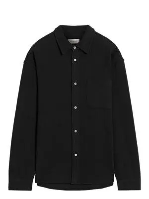 FRAME Waffleknit Cotton Shirt Black