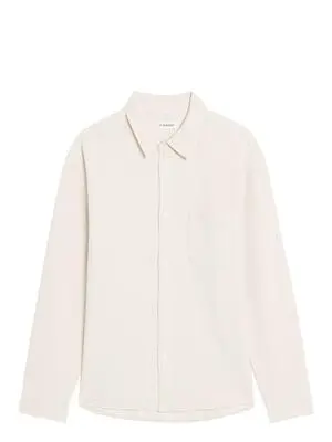 FRAME Waffleknit Cotton Shirt Ecru