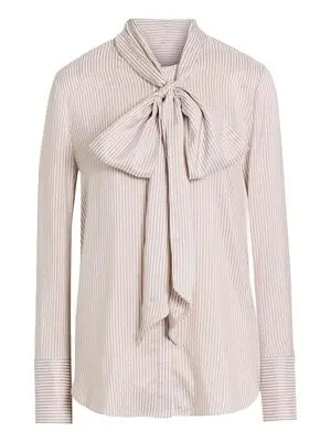 Adam Lippes Striped Silk Jacquard Blouse - Blush