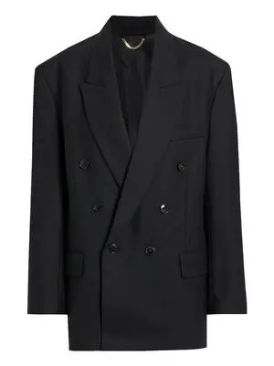 Victoria Beckham Double-breasted Twill Blazer - Black