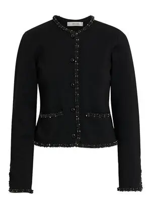 FRAME Embellished Wool-blend Jacket - Black