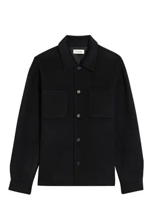 FRAME Wool Jacket With Buttoned Cuffs And Chest Pockets - Black