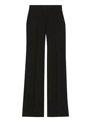 Sportmax Pleated Woven Wide-leg Pants - Black