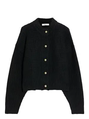 FRAME Femme Wool And Cashmere-blend Cardigan - Black