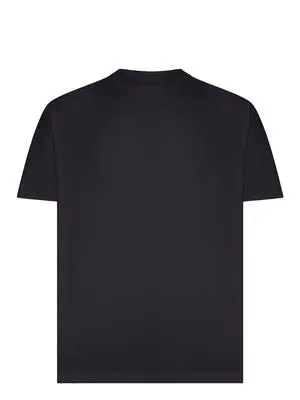Etro Rome Cotton T-shirt With Embroidered Logo - Black