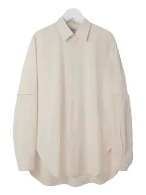 LEMAIRE Long-sleeve Cotton Shirt With Buckle Cuffs - Nude
