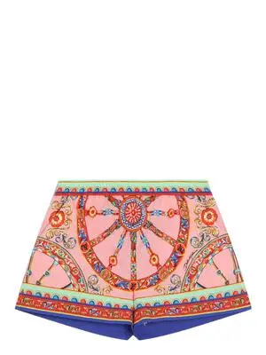 Dolce & Gabbana Carretto-print Poplin Shorts - Multicolor