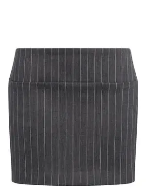 DONDUP Pinstriped Skirt - Gray