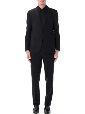LARDINI Lardini Traje Con Prendedor En La Solapa Black