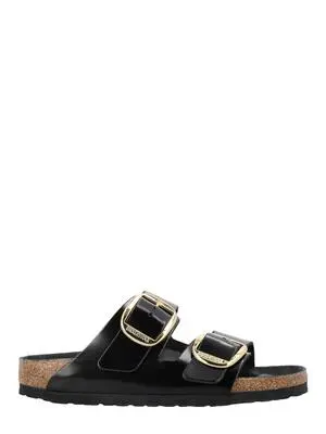 BIRKENSTOCK BIRKENSTOCK Arizona Big Buckle Patent Leather Sandals Black