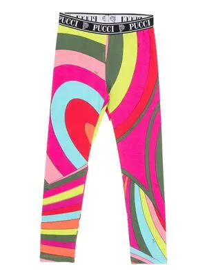 Emilio Pucci Abstract Print Cotton Blend Trousers - Multicolor