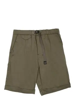 WHITE SAND Belted Mini Shorts - Green