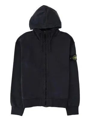 Stone Island Essential Cotton Zip-up Hoodie - Blue