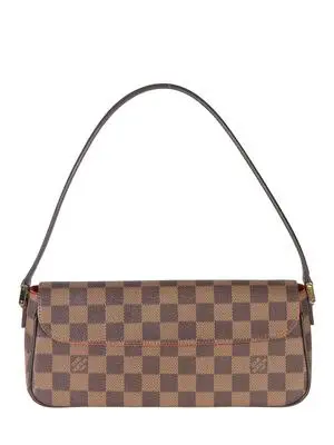 LOUIS VUITTON Damier Ebene Recoleta Shoulder Bag - Brown