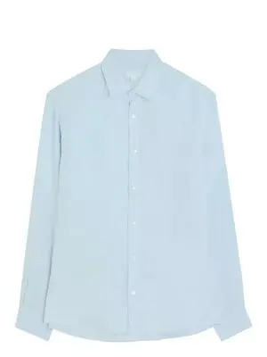 Sunspel Long-sleeve Button-down Shirt - Blue