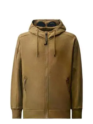 C.P. COMPANY Goggle Detail Zip-up Hoodie - Brown