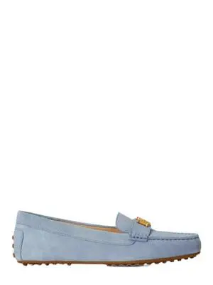 Ralph Lauren Barnsbury Logo-plaque Suede Loafers - Blue