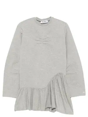 Attico Pleated Jersey Mini Dress - Grey