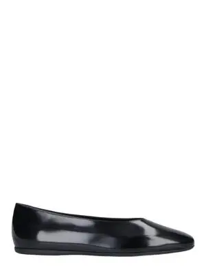Prada Prada Polished Leather Ballet Flats Black
