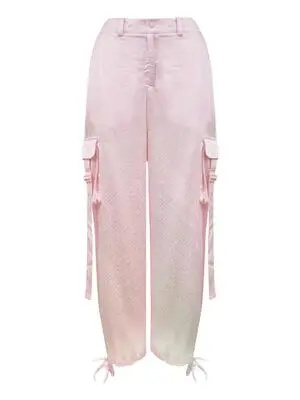 Casablanca Jacquard Pattern Cargo Pants - Pink