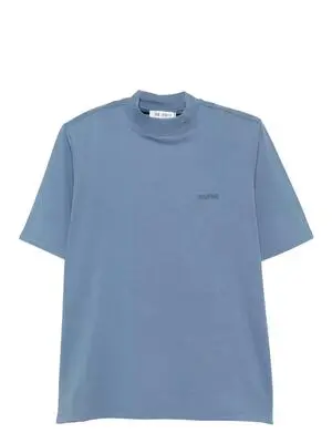 Attico High-neck Logo T-shirt - Blue