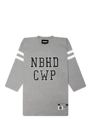 NEIGHBORHOOD Logo-print Striped-sleeve T-shirt - Grey