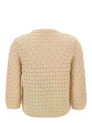 KANGRA Textured Knit Cotton Cardigan - Neutrals