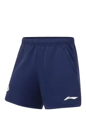 LI-NING Logo Badminton Training Shorts - Navy