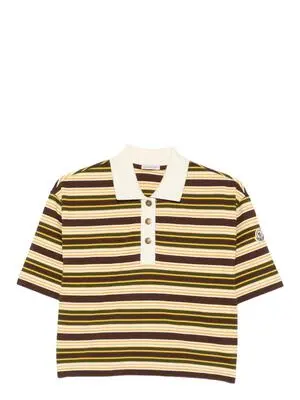 Moncler Striped Short-sleeve Polo Shirt - Multicolor