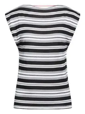 Marni Striped Virgin Wool And Silk Knit Top - Black
