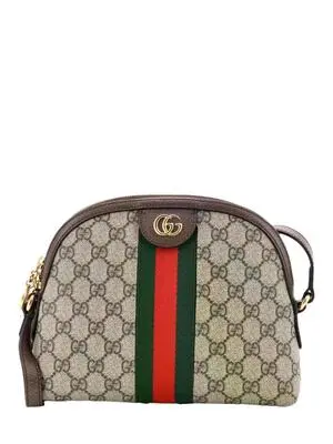 Gucci Ophidia Gg Coated Canvas Shoulder Bag - Brown