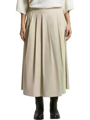 Peserico Pleated Midi Skirt - Neutrals