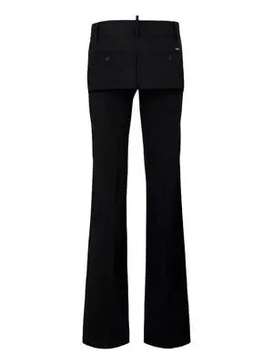 Dsquared2 Tailored Peek-a-boo Cigarette Pants - Black