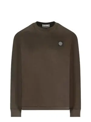 Stone Island Logo Patch Sweatshirt - Green