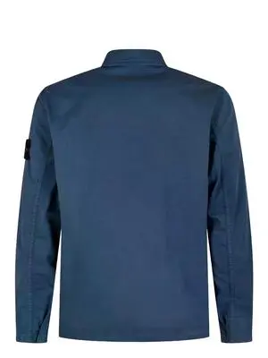 Stone Island 1200003 Logo-patch Overshirt - Blue