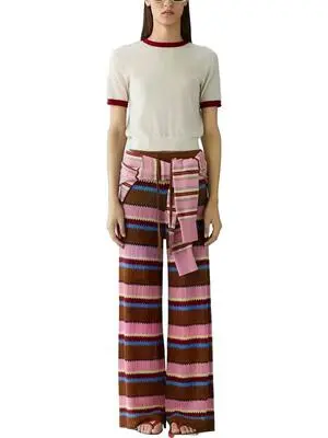Guest In Residence Cream Cashmere Ringer T-shirt - Neutrals