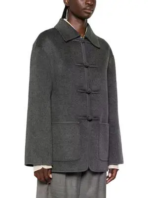RÓHE Toggle-fastening Jacket With Felted Texture - Grey