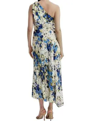 A.L.C. Elliana" One-shoulder Floral Print Maxi Dress - Neutrals