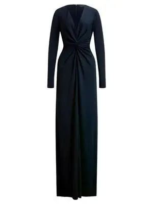 Ralph Lauren Twist-front V-neck Maxi Dress - Blue