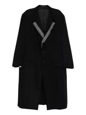 Y'S YOHJI YAMAMOTO Embroidered Long Jacket - Black