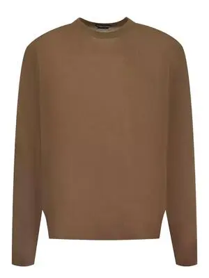 TOM FORD Crew Neck Long Sleeve Sweater - Brown