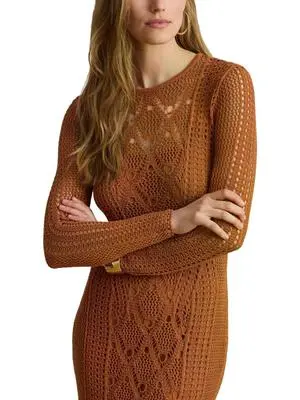 Ralph Lauren Knit Midi Dress - Brown