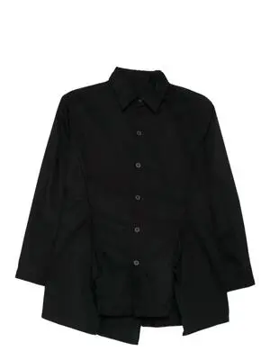 Yohji Yamamoto Asymmetrical Hem Blouse - Black
