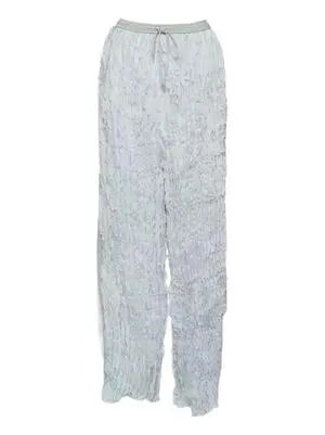 MULLER OF YOSHIOKUBO Ruffled Panel Palazzo Pants - Blue