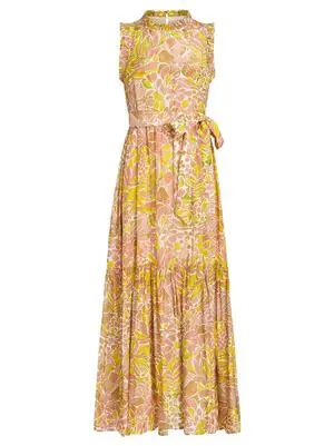 MARIE OLIVER Marie Oliver Alice Floral-Print Maxi Dress Pink
