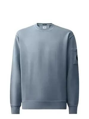 C.P. COMPANY Lens Detail Cotton Sweatshirt - Blue