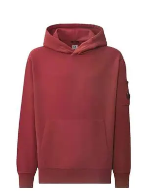 C.P. COMPANY Lens Detail Cotton Hoodie - Red