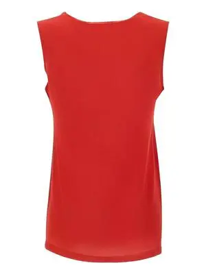 KANGRA Sleeveless Silk Tank Top - Red