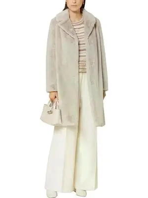 Herno Faux Fur Coat - Neutrals